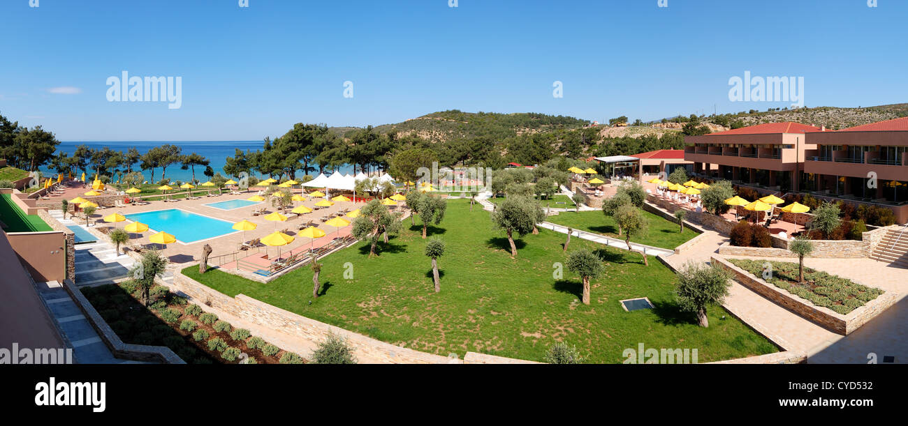 Panorama Of Swimming Pools At Luxury Hotel High Resolution Stock ...