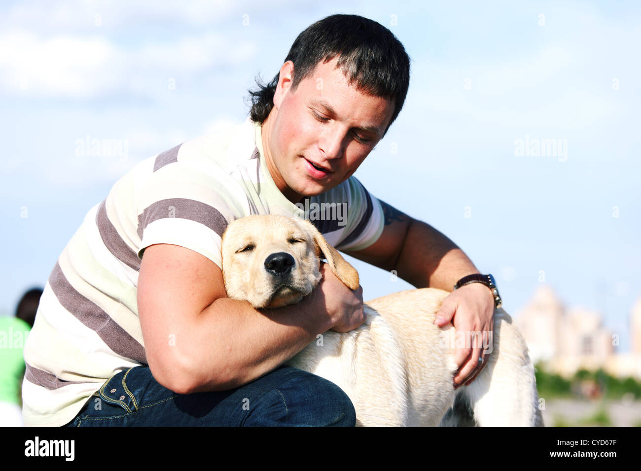 man and dog Stock Photo - Alamy