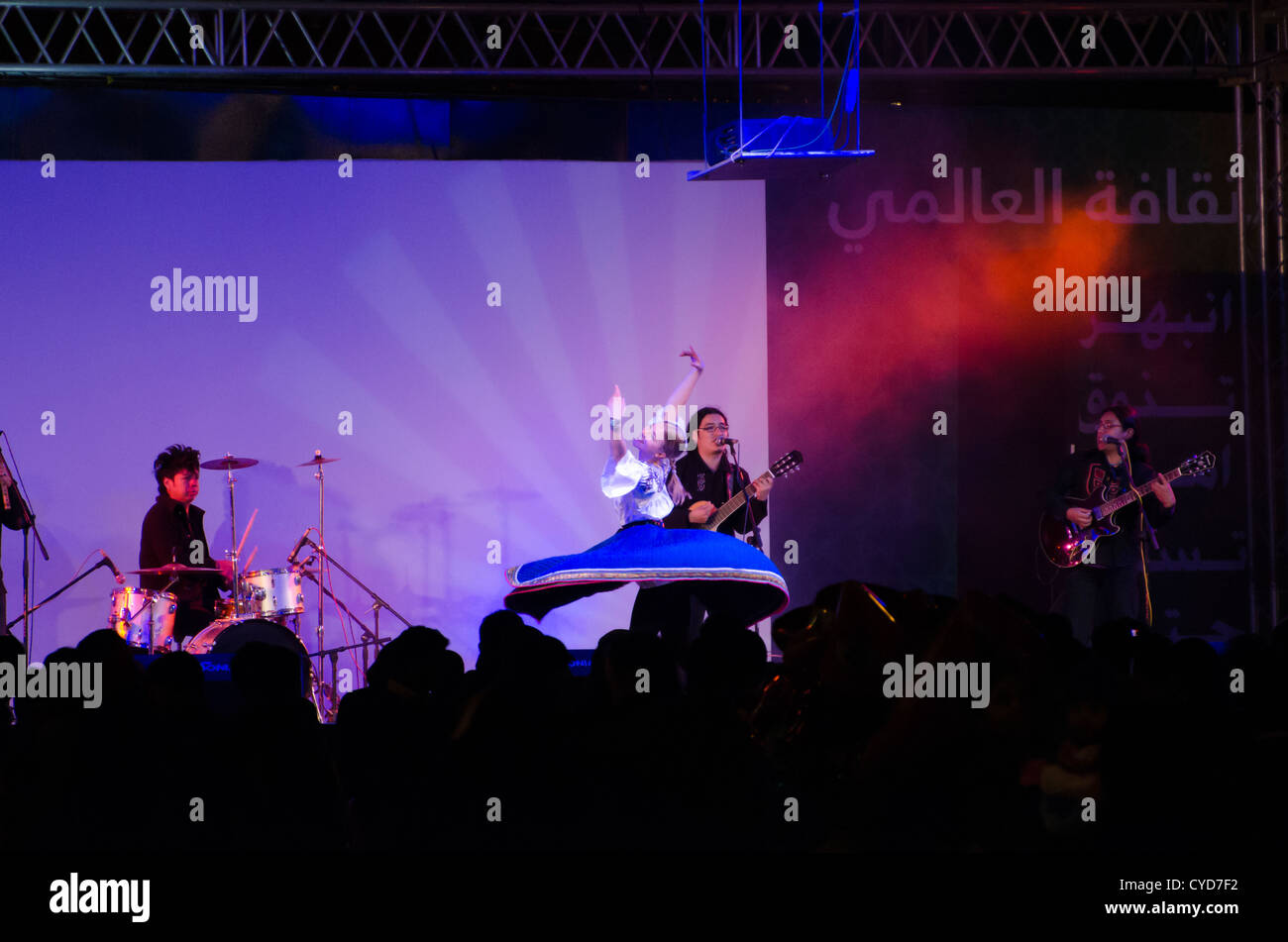 East european dancer,dubai shopping festival Stock Photo - Alamy