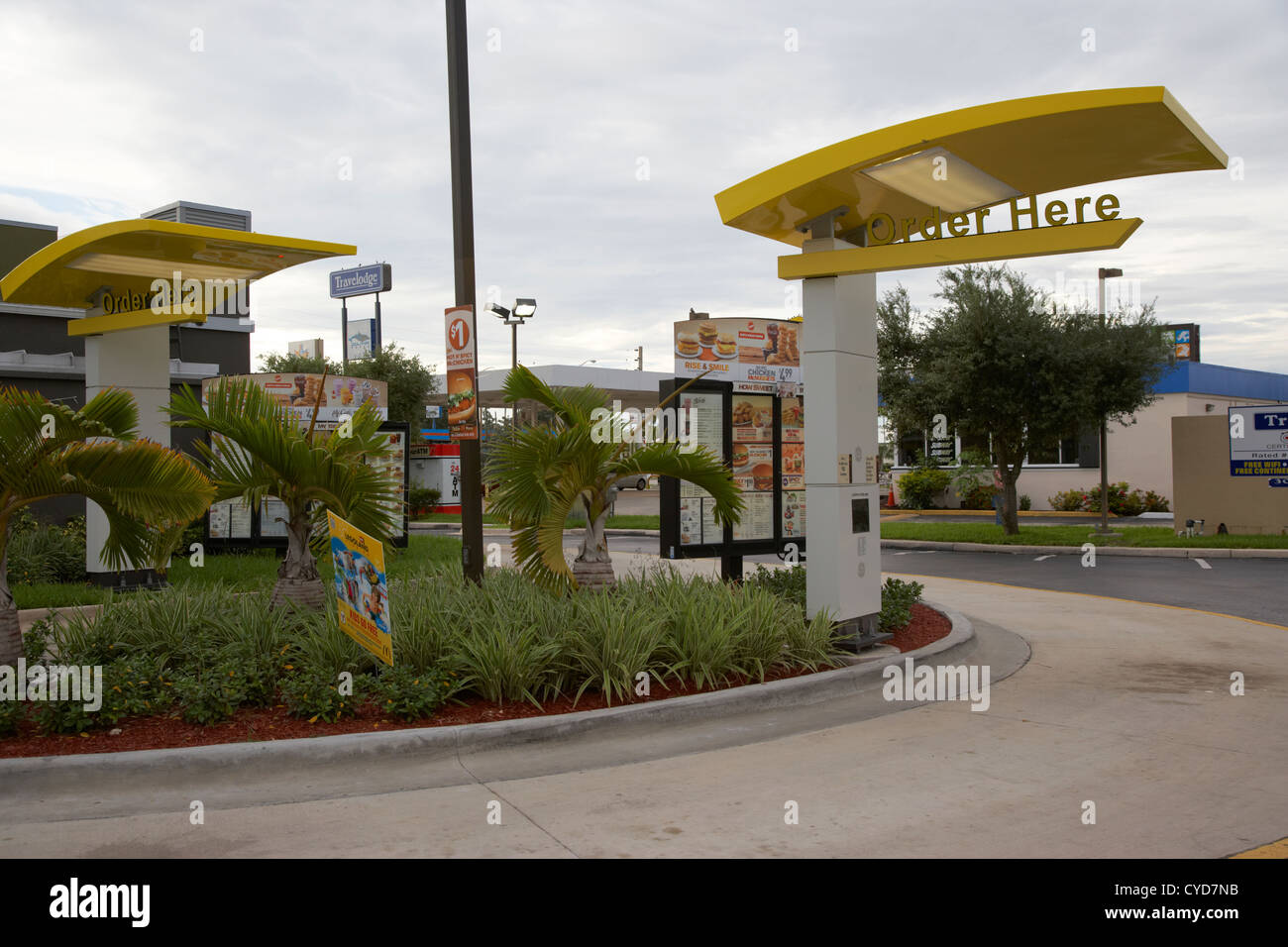 mcdonalds fast food drive through florida city usa Stock Photo - Alamy