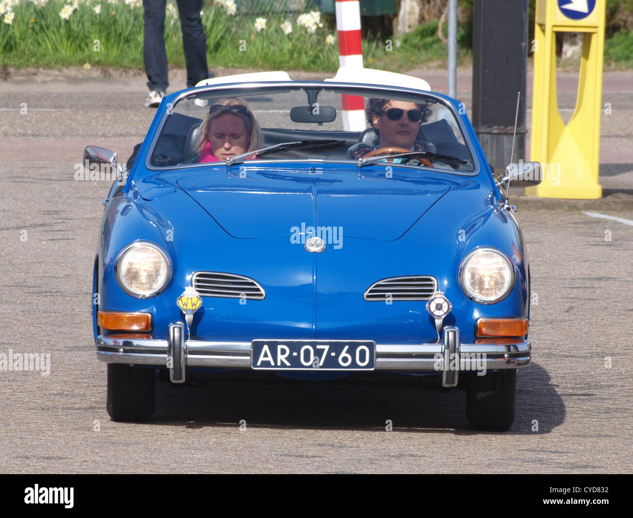 Blue Volkswagen Karmann Ghia Cabriolet Stock Photo - Alamy