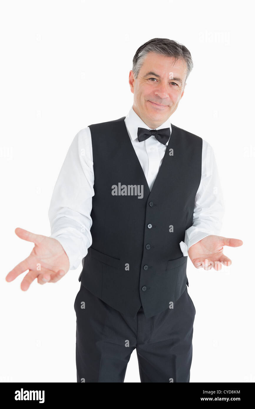 Man with arms out Stock Photo - Alamy