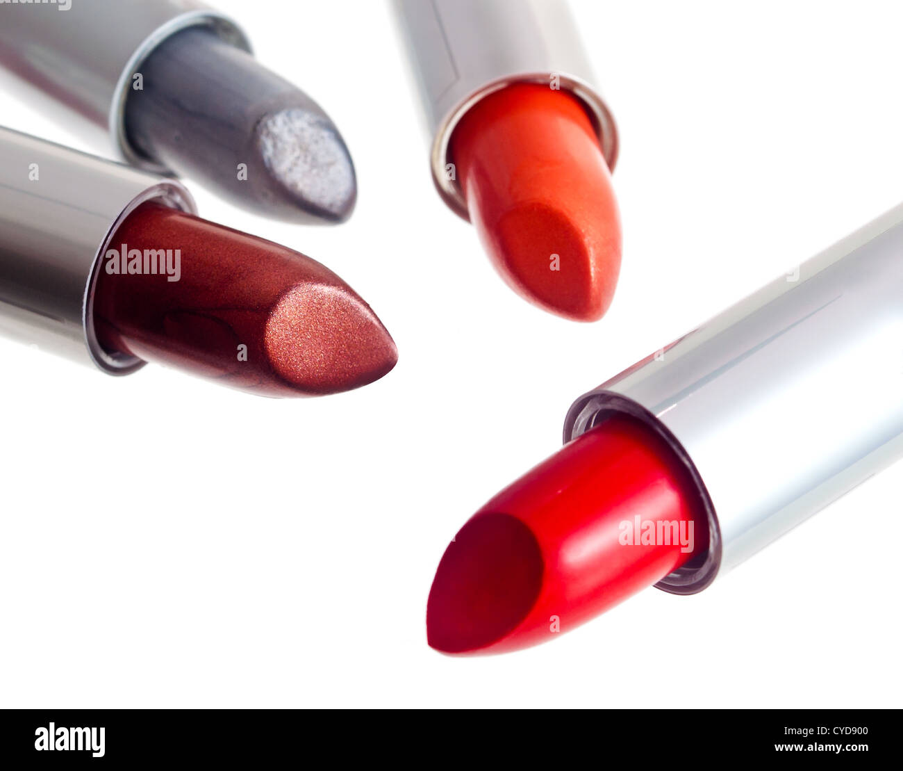 Variety of shades of red lipstick Stock Photo - Alamy