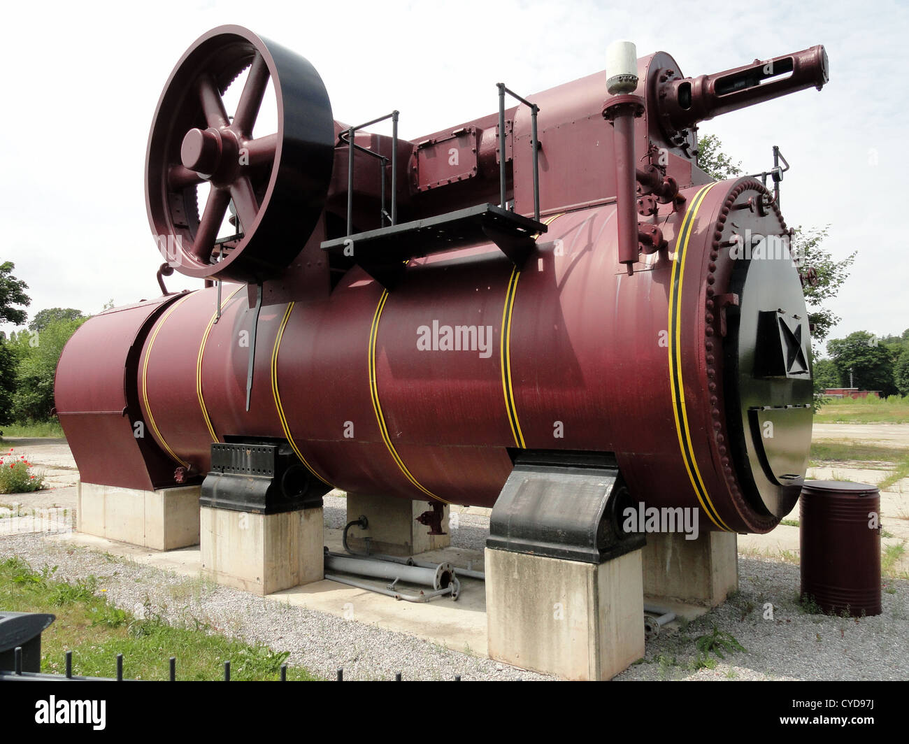 Semi-portable steam engines Stock Photo - Alamy
