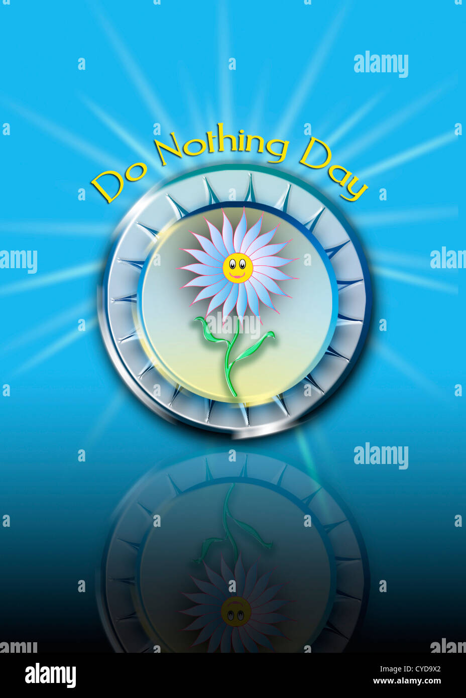 Smiling Daisy - Do Nothing Day Stock Photo - Alamy