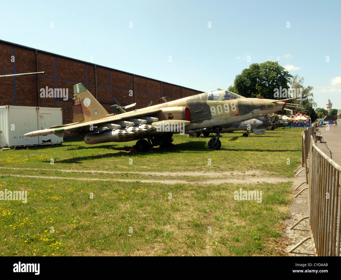 The Sukhoi Su-25K, displayed at the Prague Aviation Museum, is a Soviet ...
