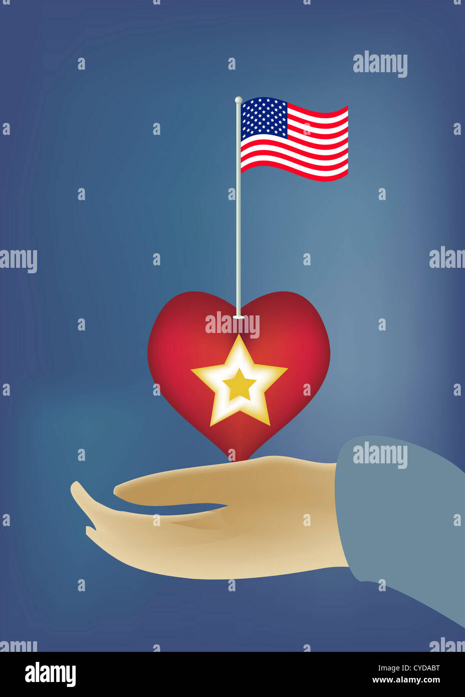 Receiving flag hi-res stock photography and images - Alamy