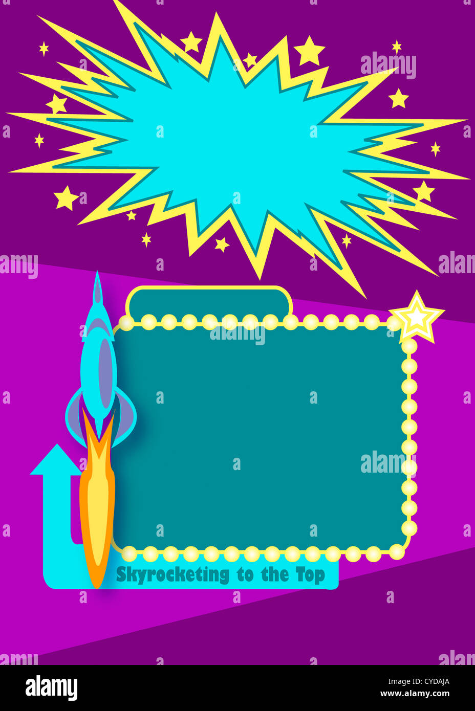 Space Rocket Theme Signage Stock Photo - Alamy