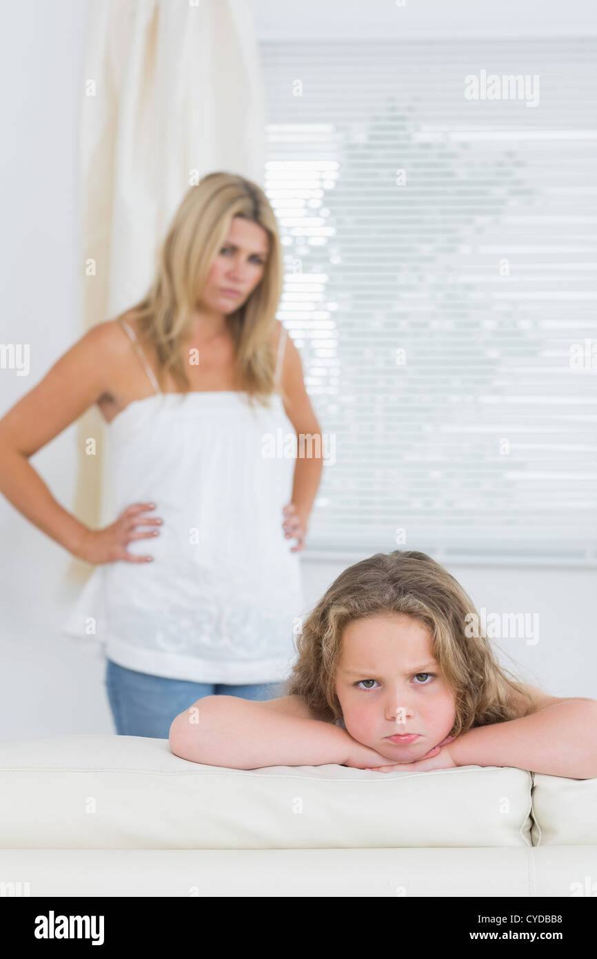 Angry mother and sulking daughter Stock Photo - Alamy