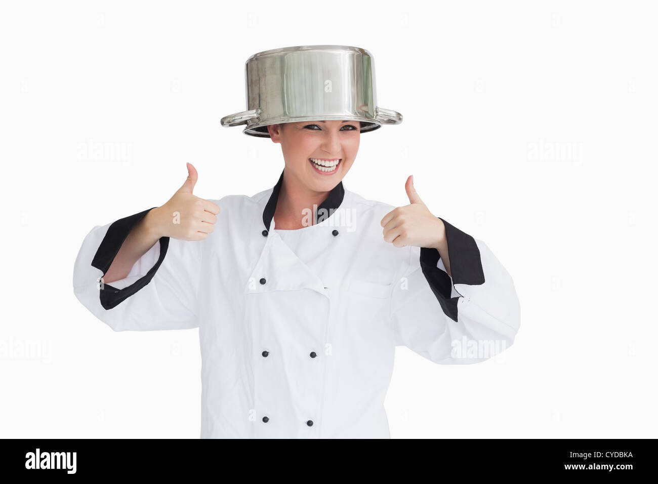 Cook with pot hi-res stock photography and images - Alamy