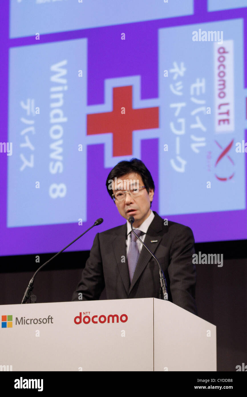 November 1, 2012, Tokyo, Japan - Yasuyuki Higuchi, president and CEO of ...