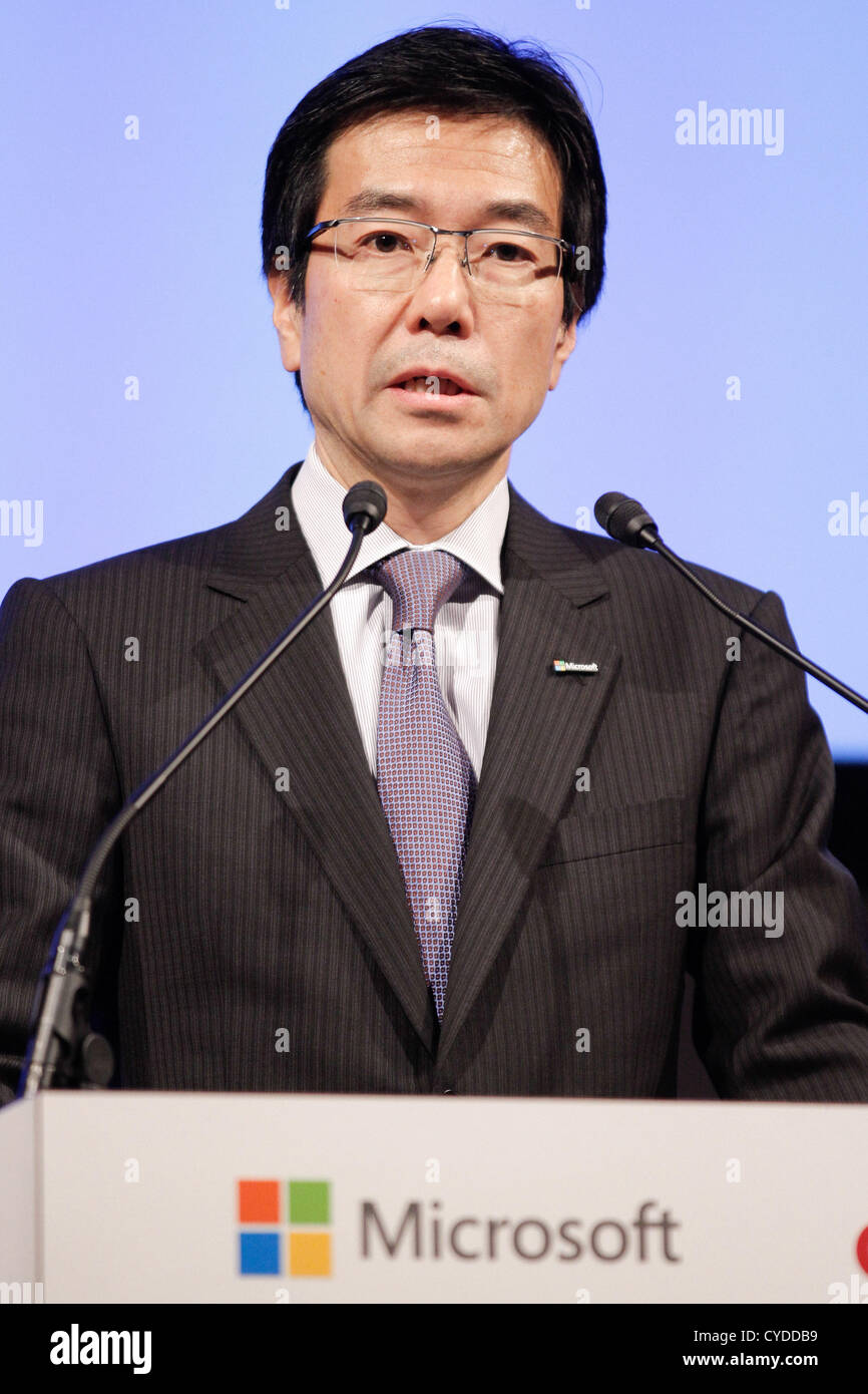 November 1, 2012, Tokyo, Japan - Yasuyuki Higuchi, president and CEO of ...