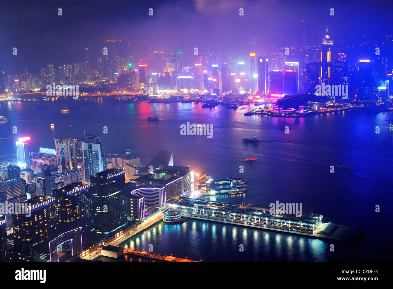 Hong kong downtown aerial view hi-res stock photography and images - Alamy