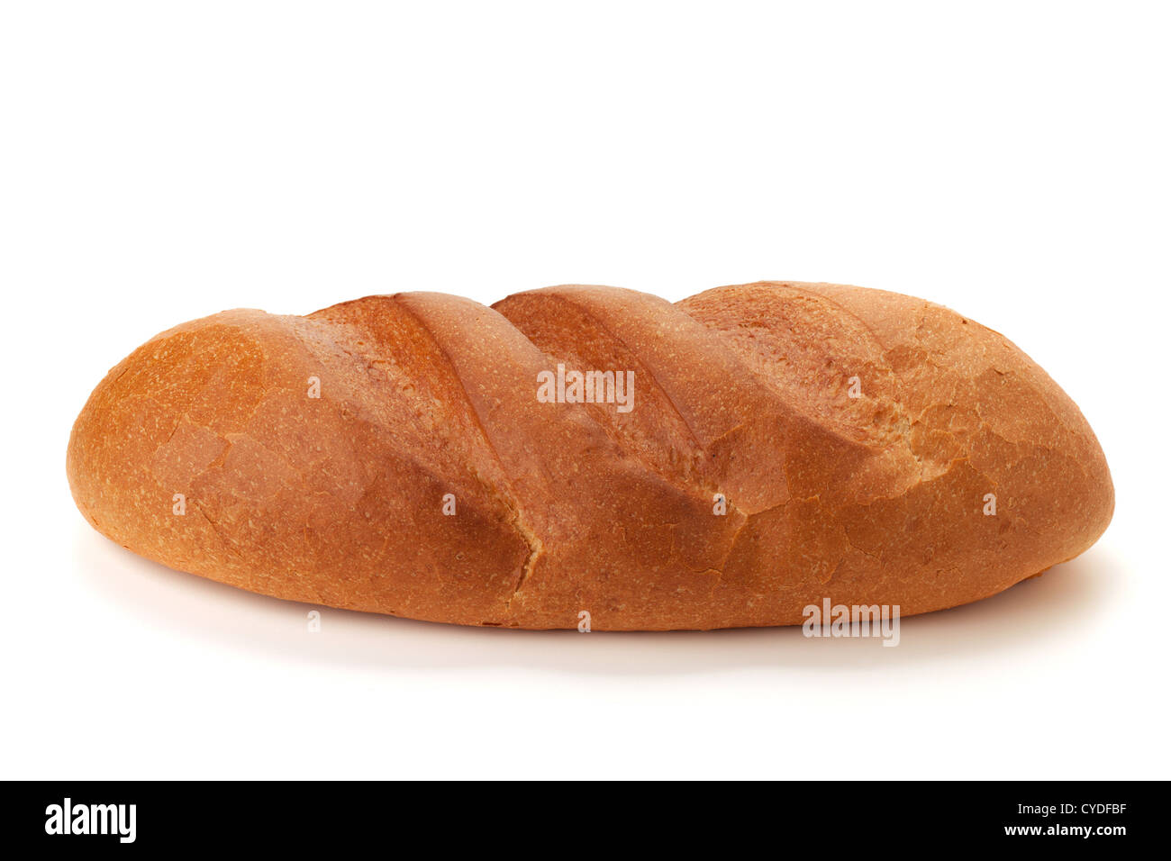 Long loaf bread. Isolated on white Stock Photo - Alamy