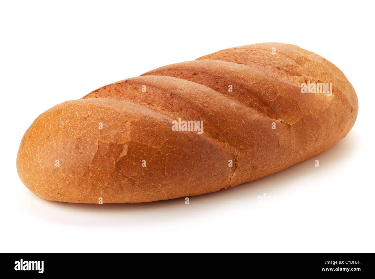 Long loaf bread. Isolated on white Stock Photo - Alamy