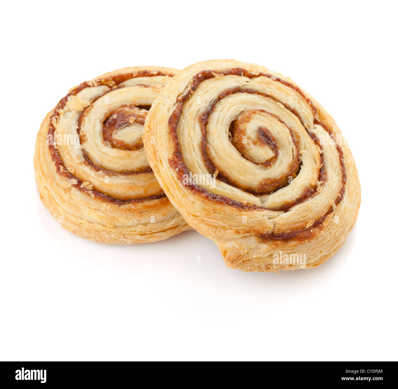 Two sweet buns. Isolated on white. One bun available Stock Photo - Alamy