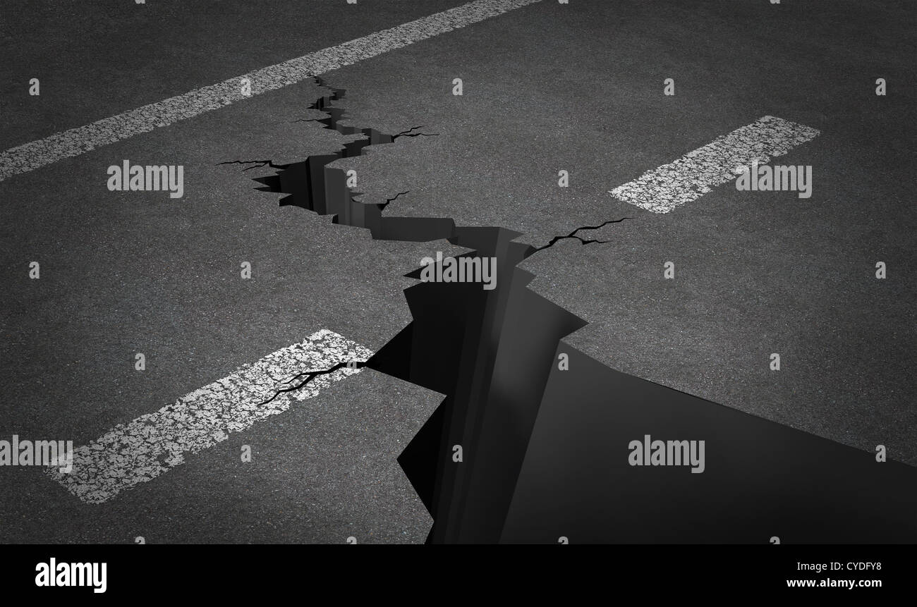 Failed strategy and journey problems with an asphalt highway with ...