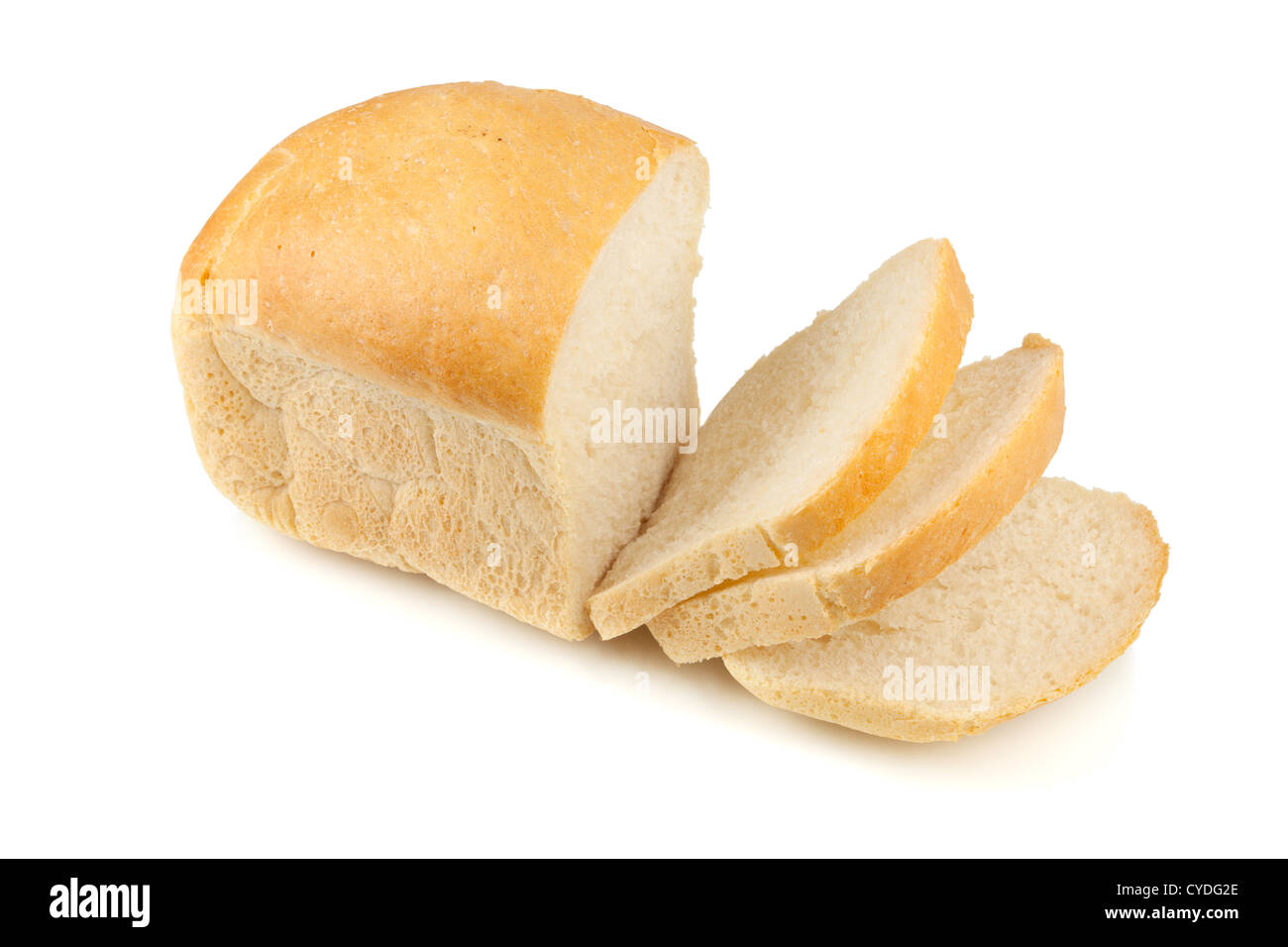 Sliced white bread. Isolated on white background Stock Photo - Alamy