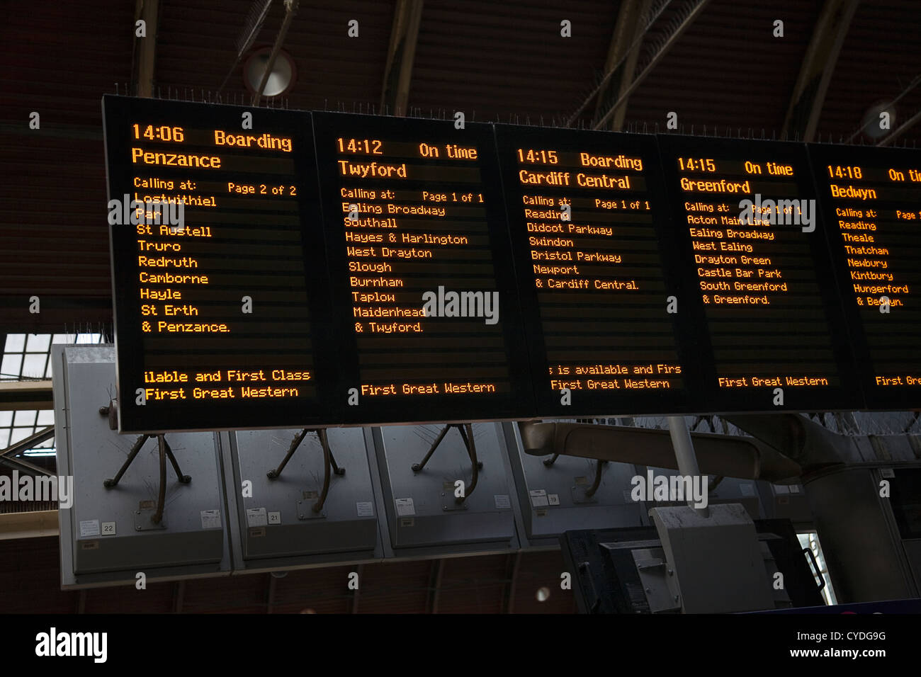 Rail Station Departure Boards Stock Photo - Alamy