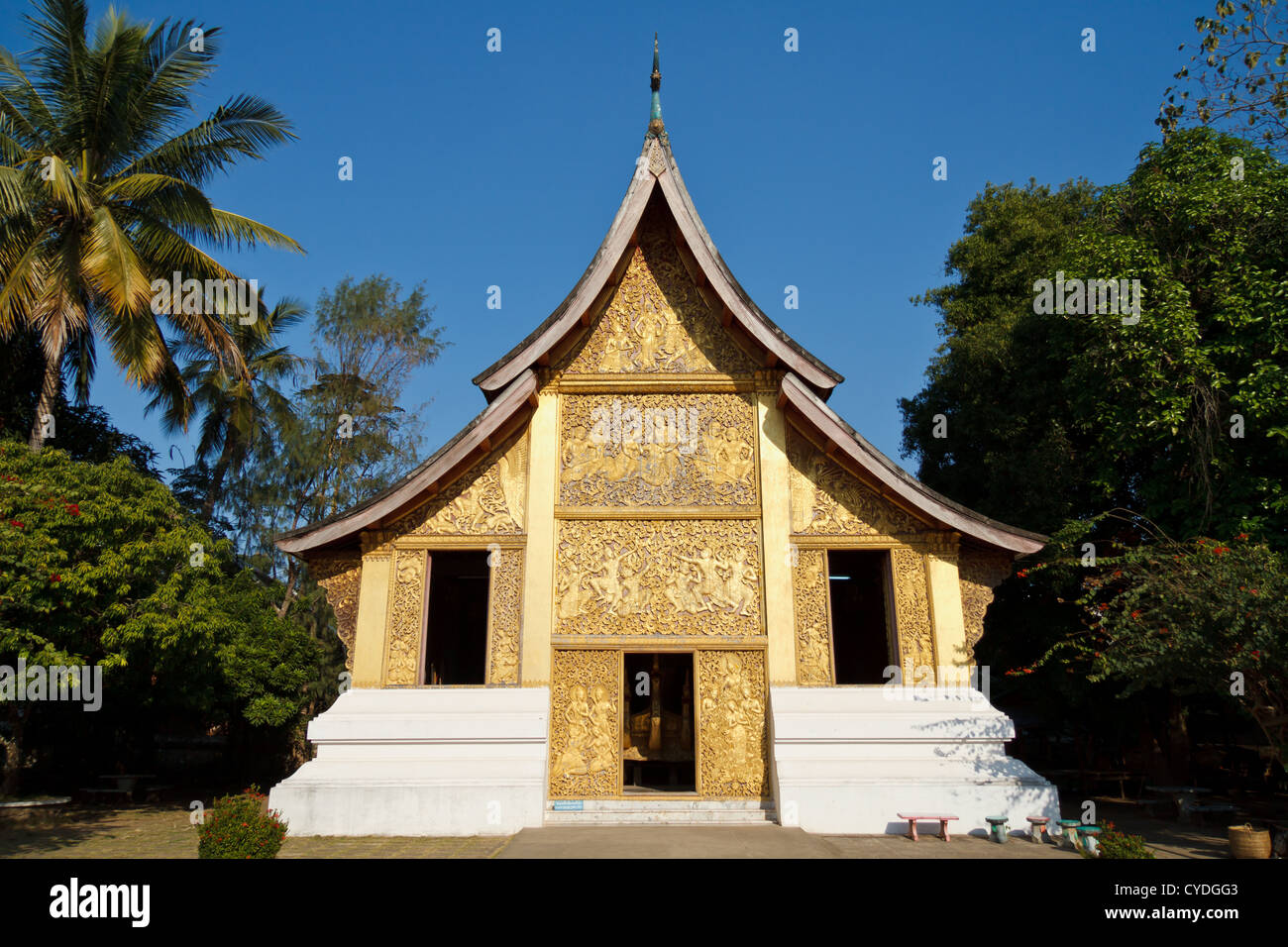 Part of the Buddhist Temple Vat Xieng Thong in Luang Prabang, Laos ...