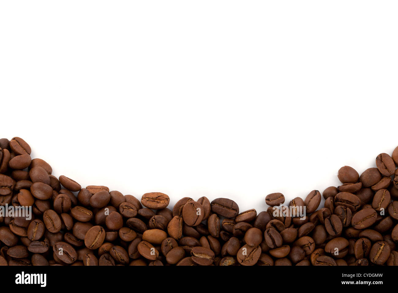 Coffee beans on white background Stock Photo - Alamy