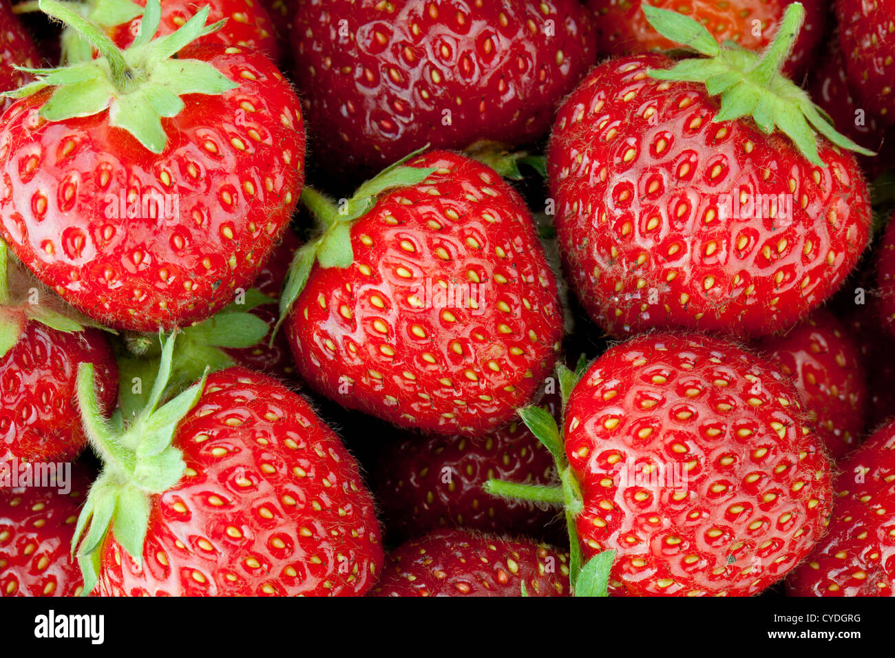 Fresh ripe strawberry closeup wallpaper Stock Photo - Alamy