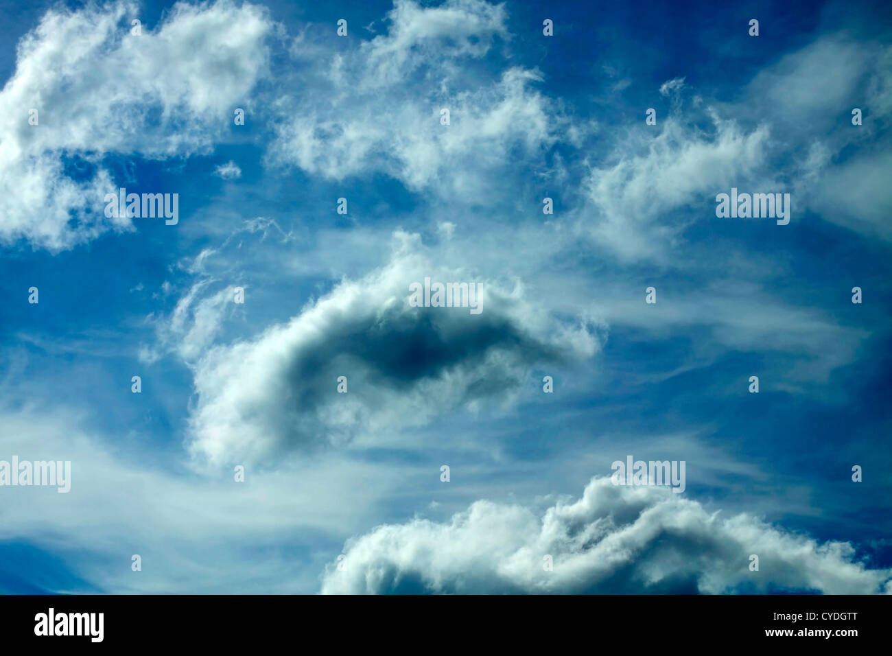 Blue sky with storm clouds Stock Photo - Alamy