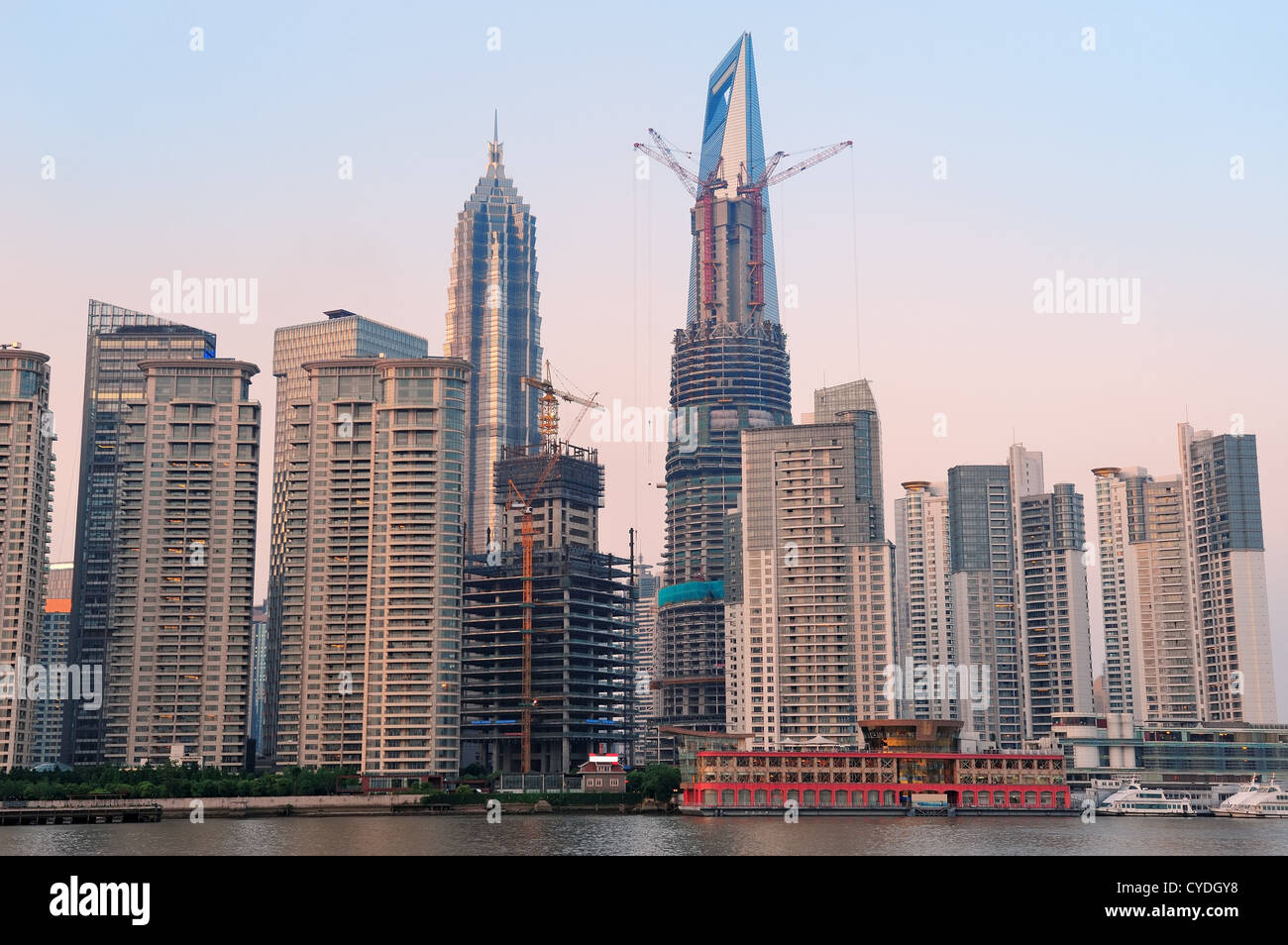 Shanghai urban architecture and skyline at sunset Stock Photo - Alamy