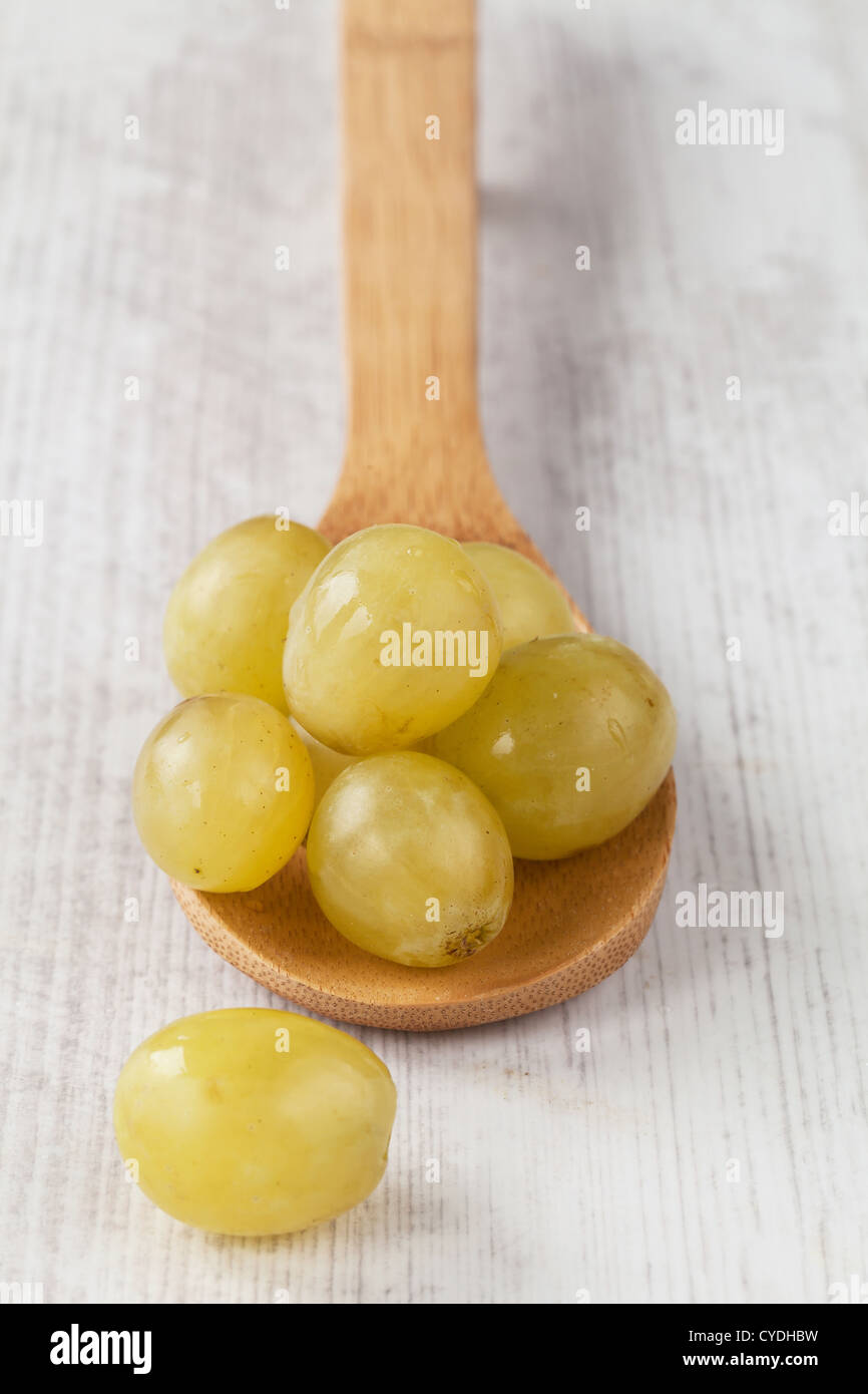 Wooden spoon stone fruit hi-res stock photography and images - Alamy