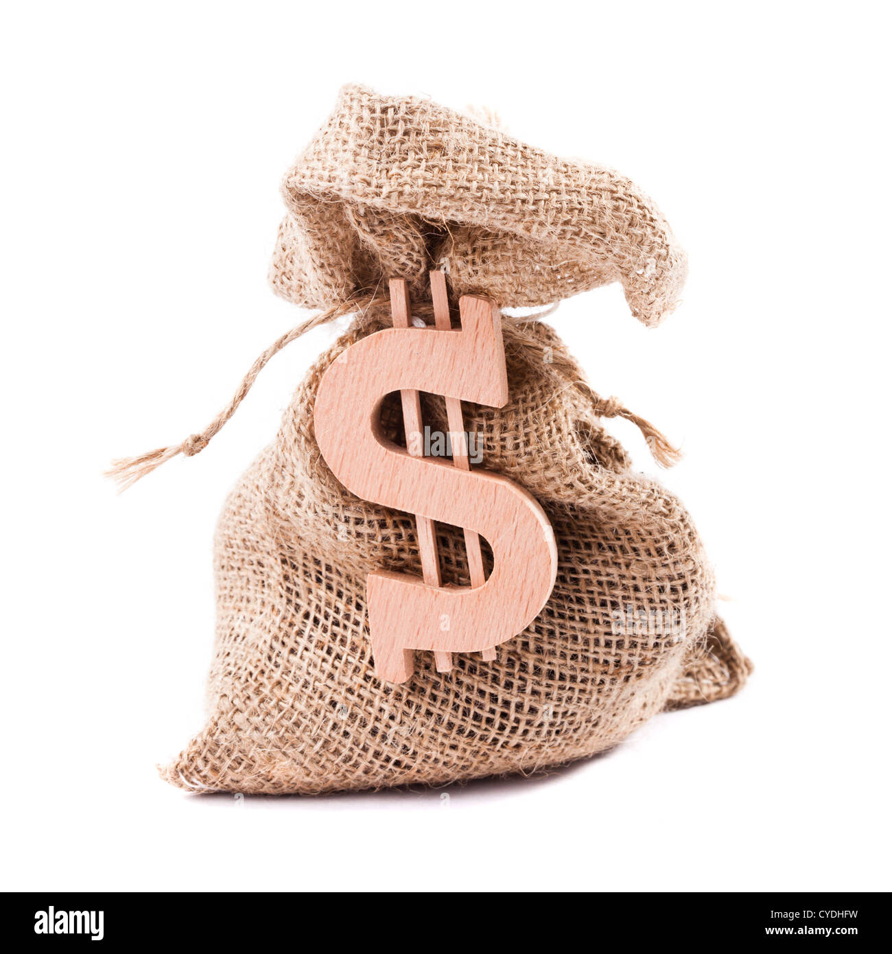 Wealth burlap bag dollar hi-res stock photography and images - Alamy