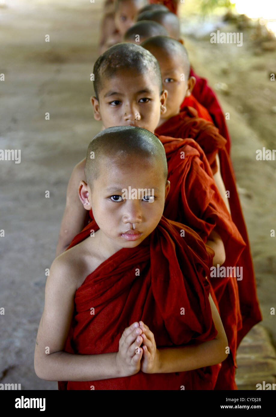 Novice Buddhist Monks, Rangoon, Myanmar Stock Photo - Alamy