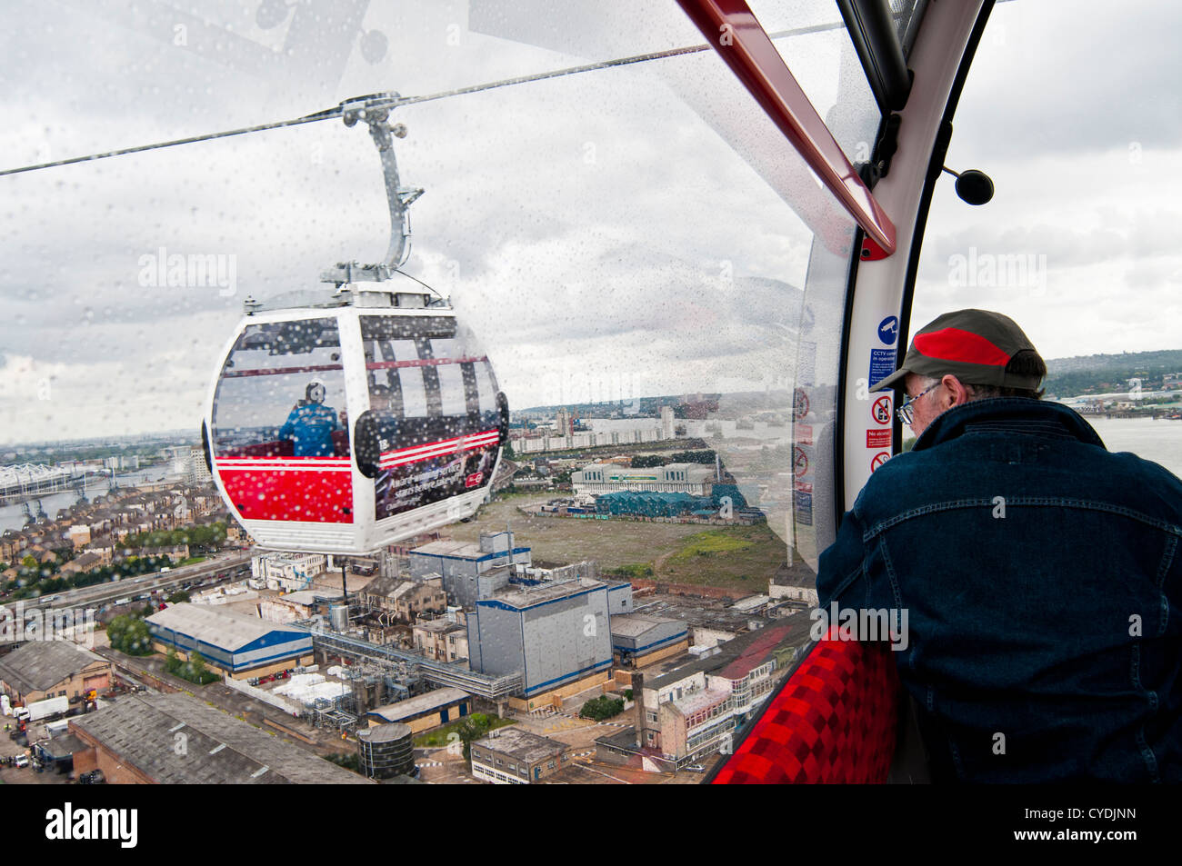 Emirates Air Line cable car connecting Royal Docks and Greenwich ...