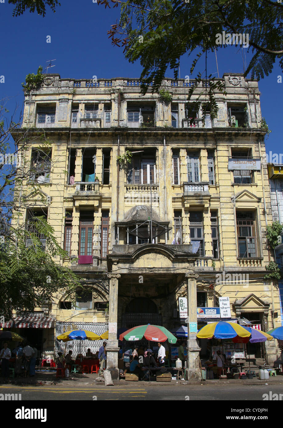Old Colonial Dictrict, Rangoon, Myanmar Stock Photo - Alamy