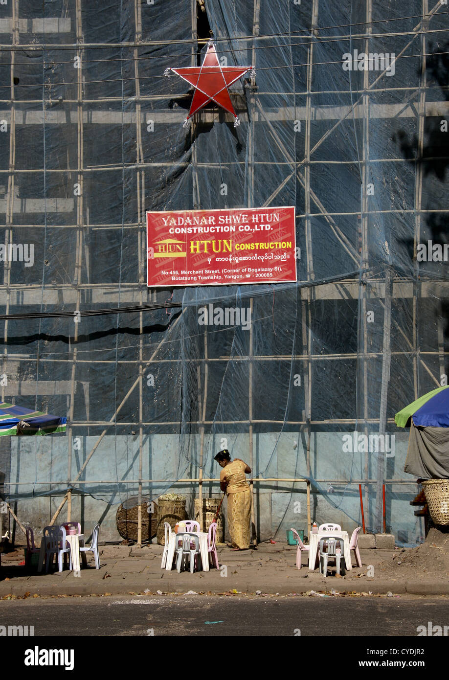 Building Construction In Rangoon, Myanmar Stock Photo - Alamy