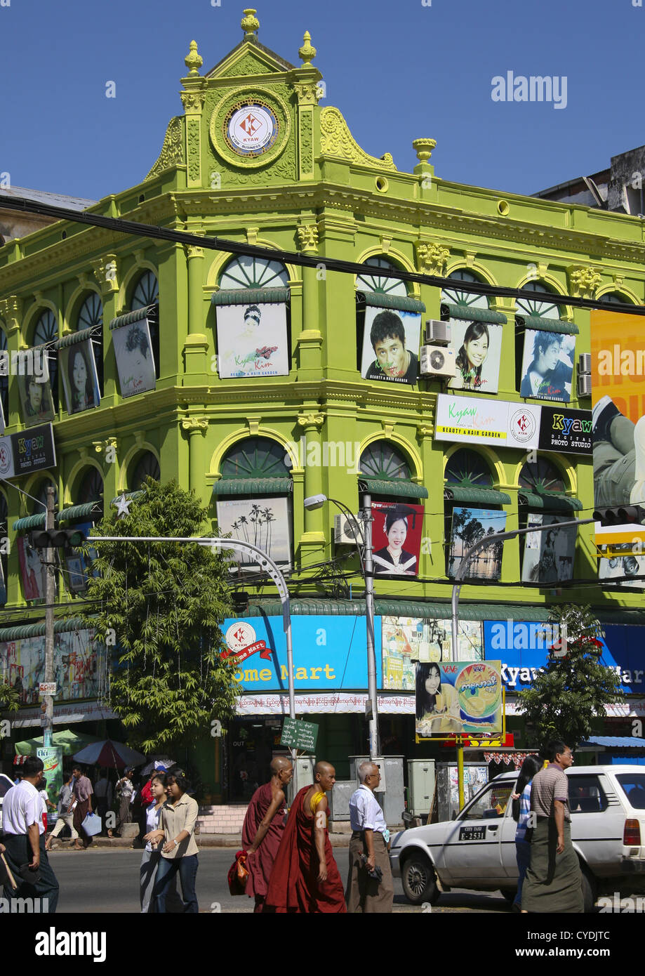 Old Colonial Dictrict, Rangoon, Myanmar Stock Photo - Alamy