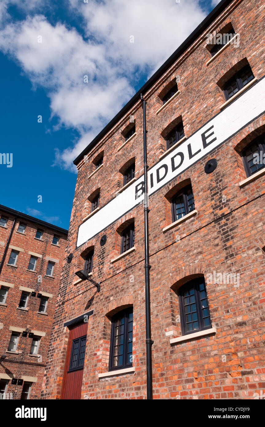Restored old warehouses around Gloucester Docks, Gloucestershire, UK ...