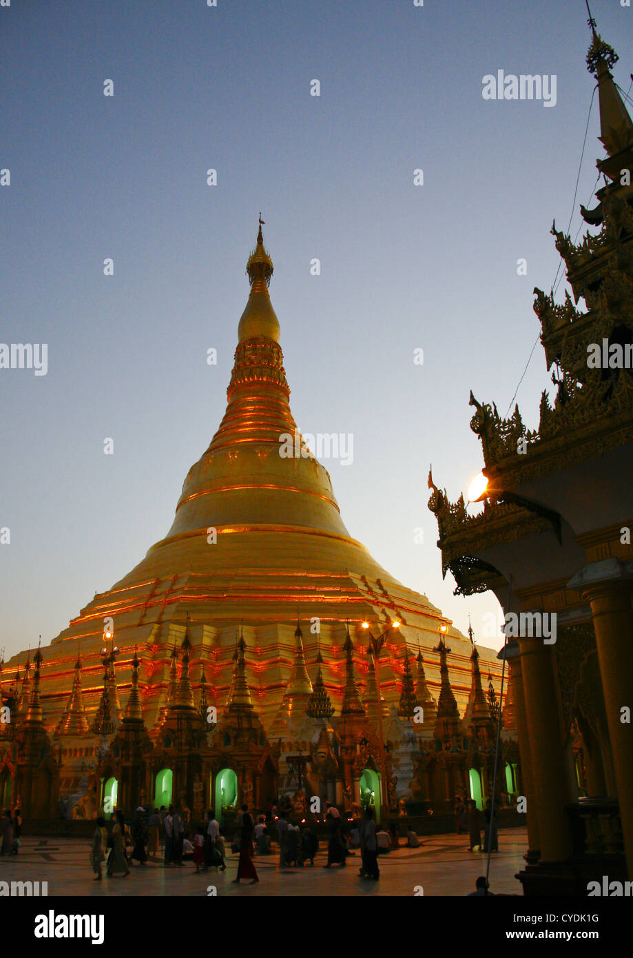 Shwedagon Pagoda, Rangoon, Myanmar Stock Photo - Alamy