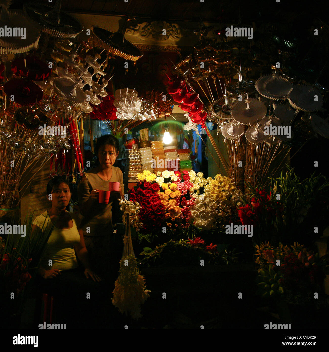 Shwedagon Pagoda Shop, Rangoon, Myanmar Stock Photo - Alamy