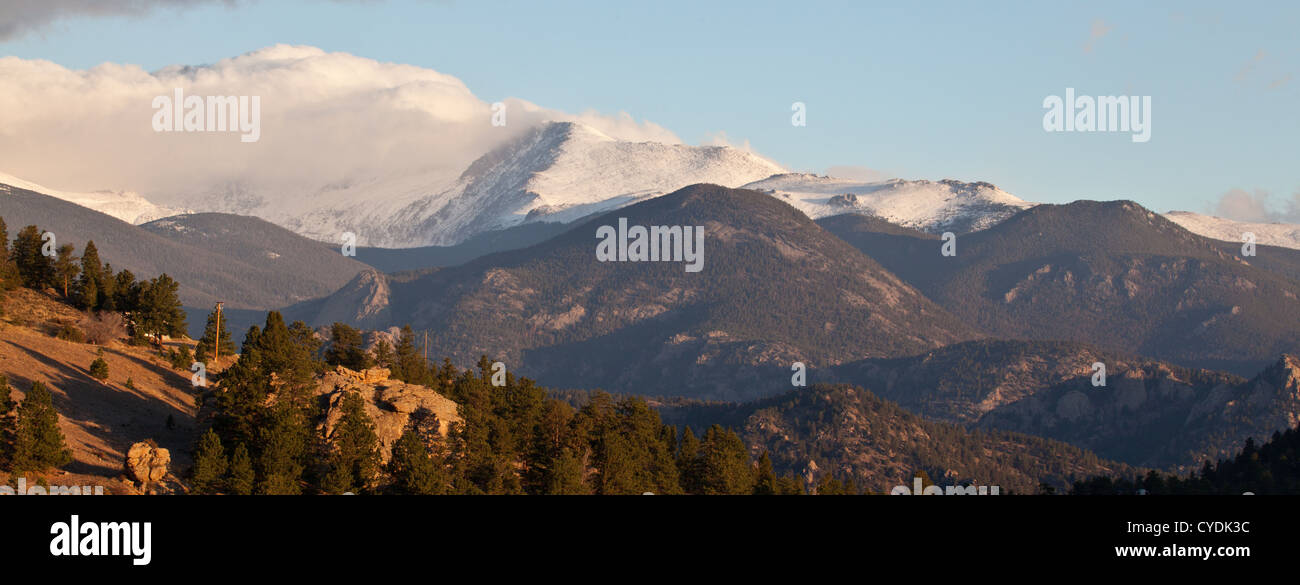 The first snow capped peaks of fall arrive in the Rocky Mountains ...