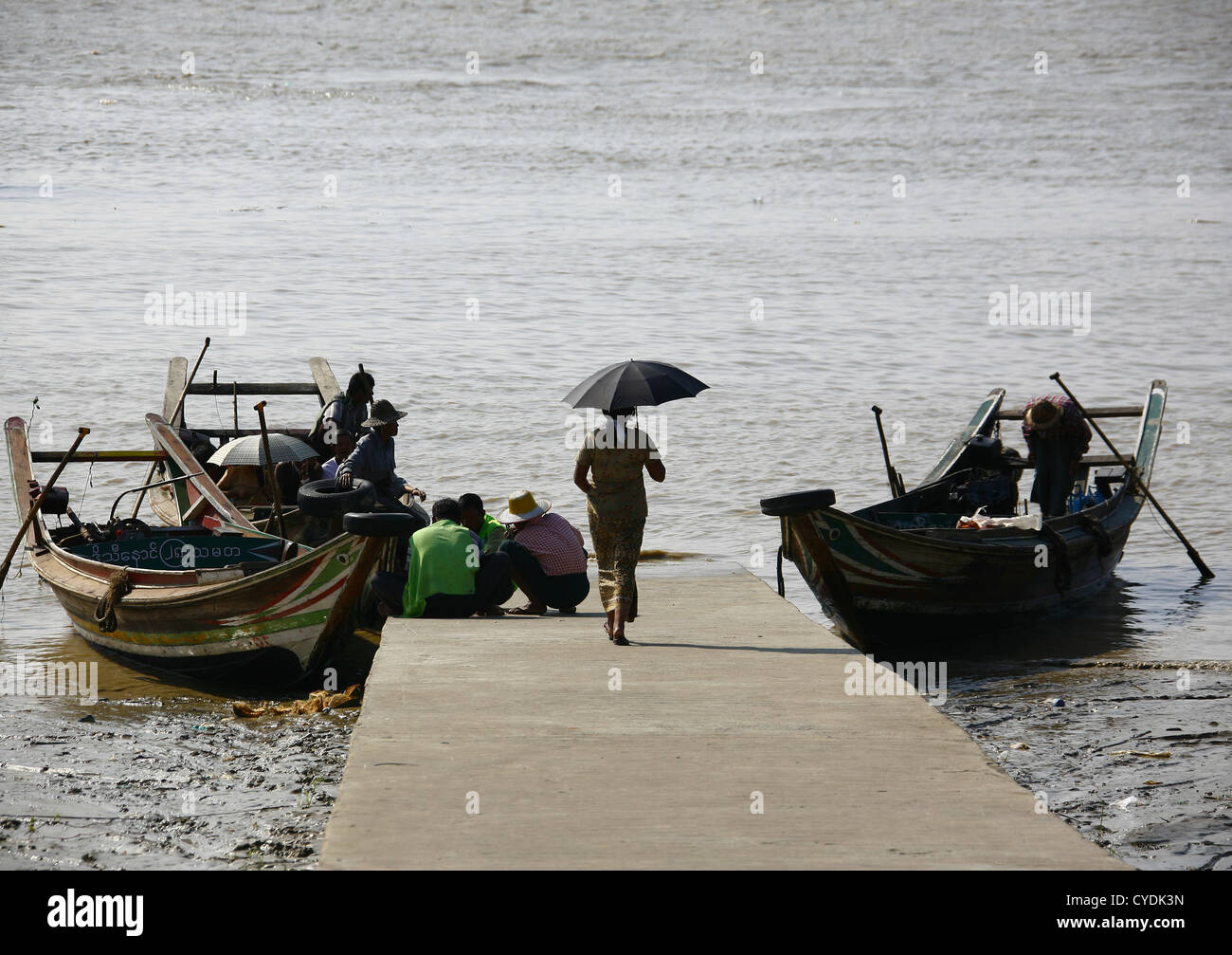 Rangoon River Deck, Myanmar Stock Photo - Alamy