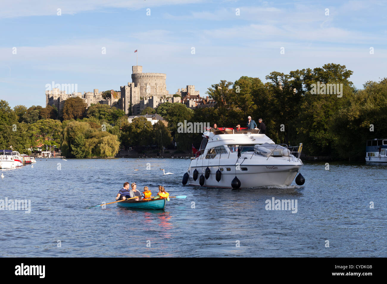 Windsor Castle viewed from the River Thames, Windsor and Maidenhead, UK ...