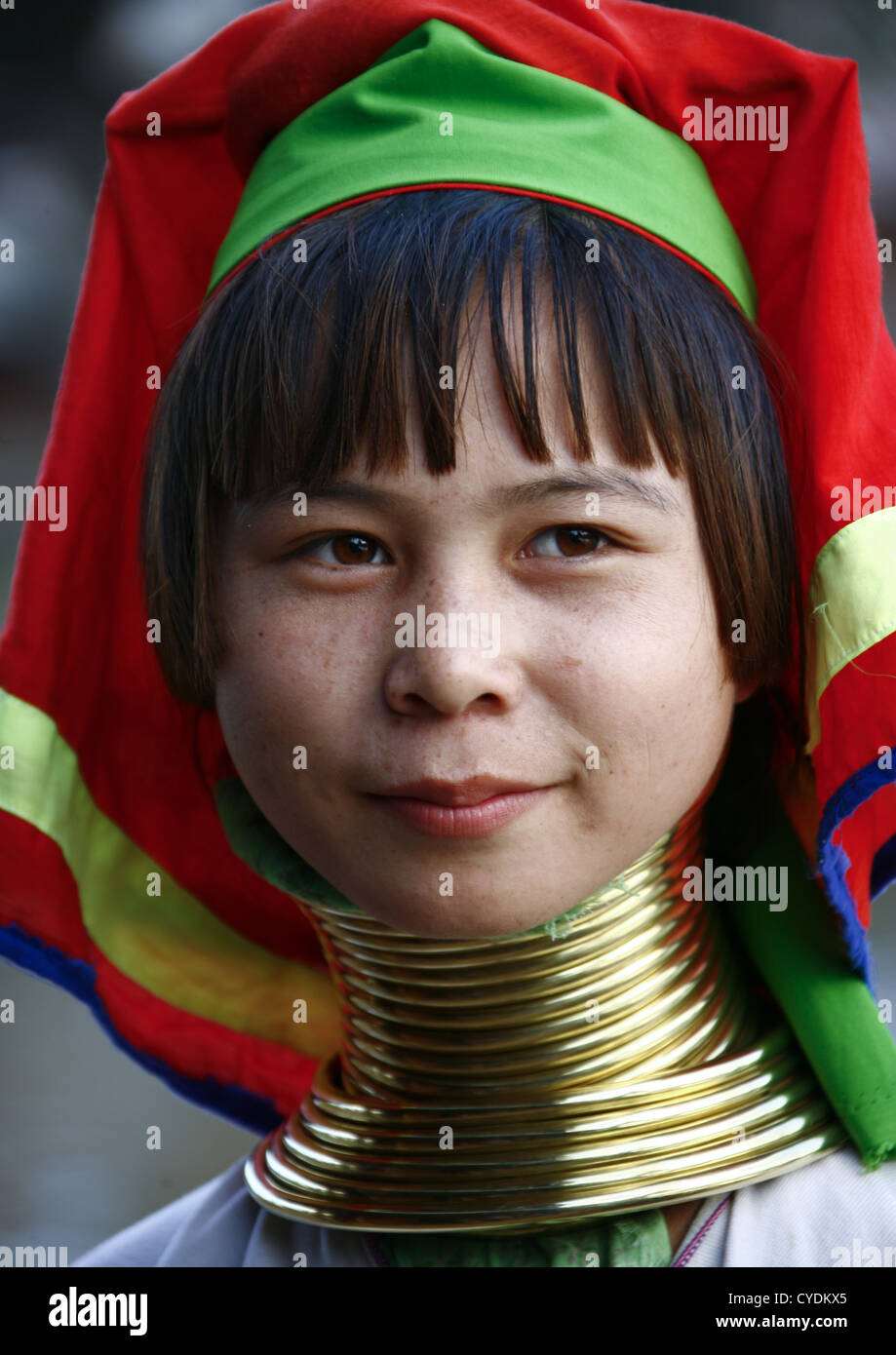Long Neck Woman, Inle Lake, Myanmar Stock Photo - Alamy