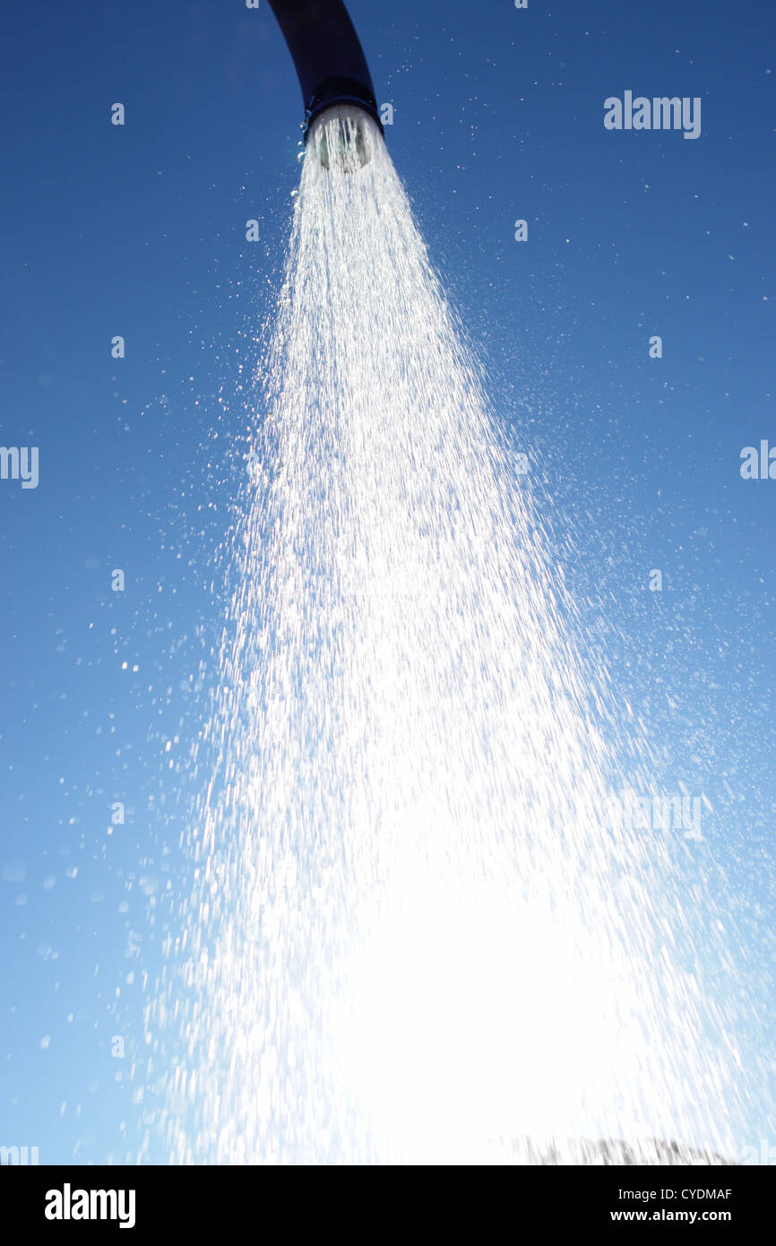 water drops falling from a shower outside Stock Photo - Alamy