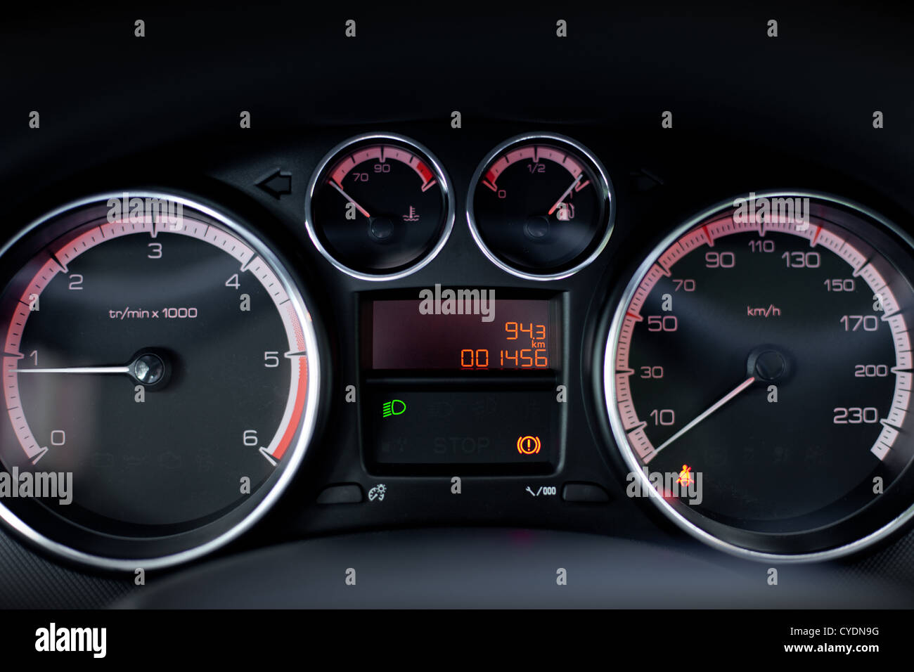 Information and control display of a modern car Stock Photo - Alamy