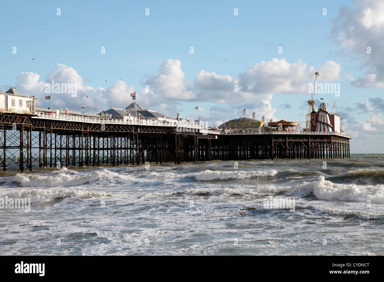 Brighton palace pier waves hi-res stock photography and images - Alamy