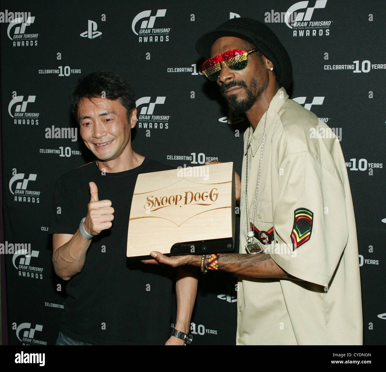 Kazunori Yamauchi, Snoop Dogg at arrivals for Sony PlayStation 10th ...