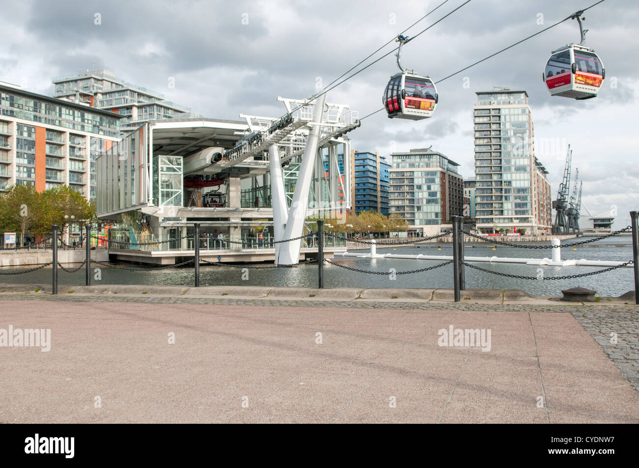 Cable Cars Entering and Exiting Base Station Stock Photo - Alamy
