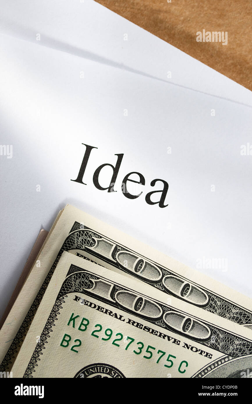 Idea conception with money Stock Photo - Alamy