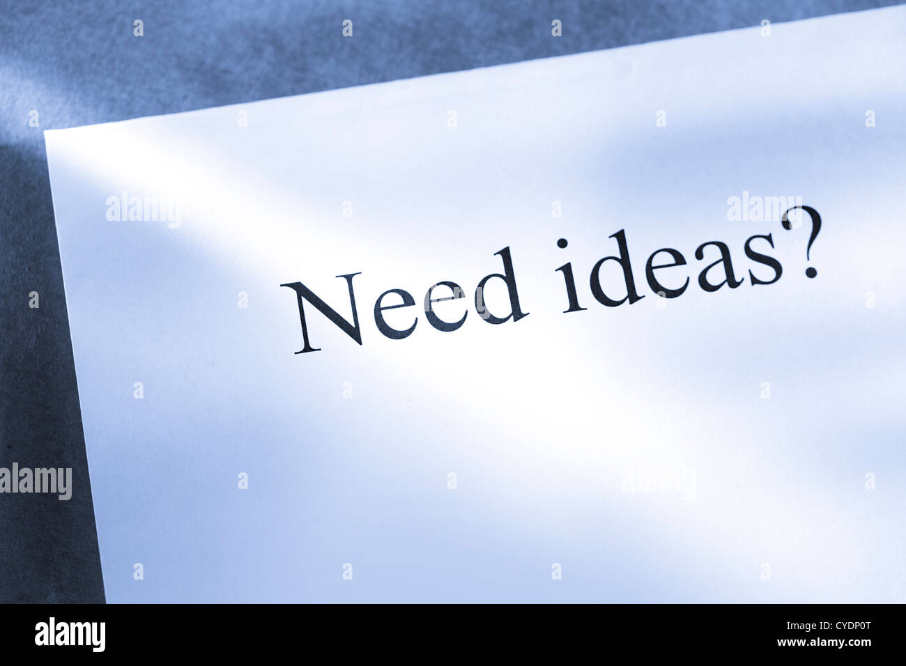Idea conception on blank paper Stock Photo - Alamy
