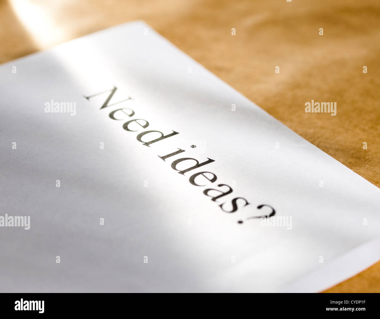 Idea conception on blank paper Stock Photo - Alamy